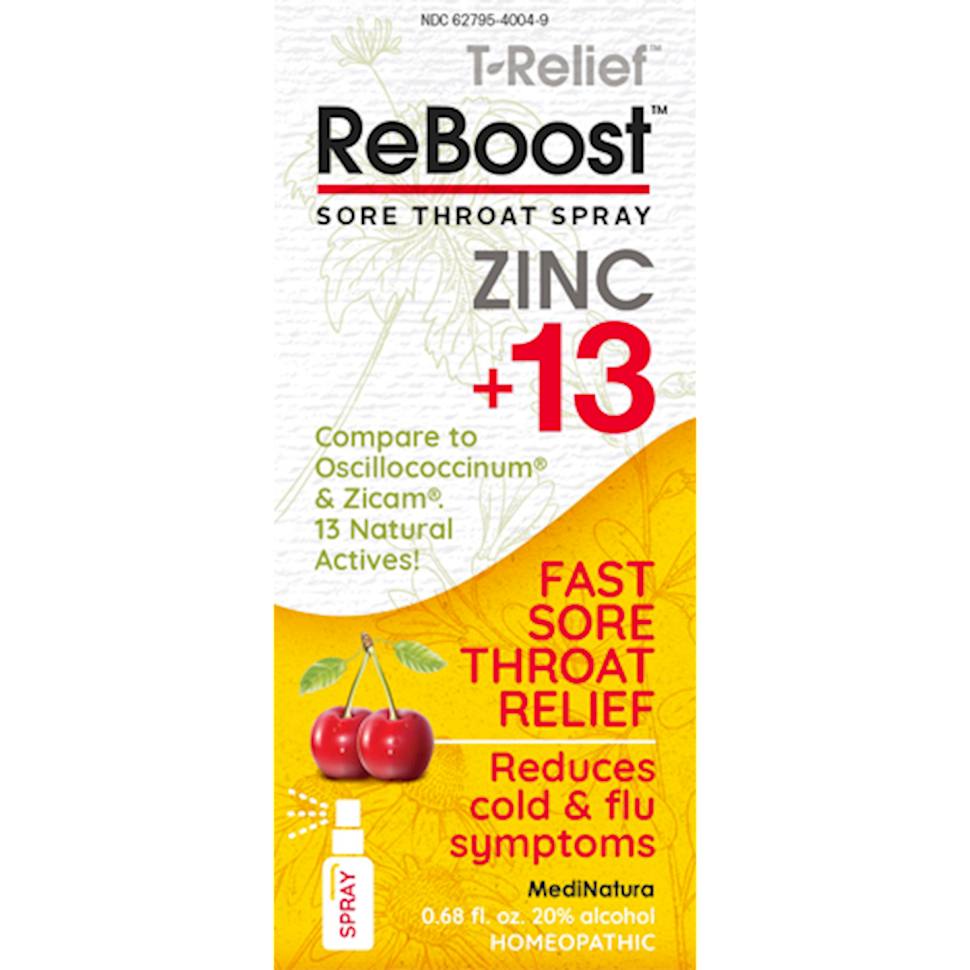 ReBoost Throat Spray Cherry 0.68 fl oz | M00969 | MediNatura Professional