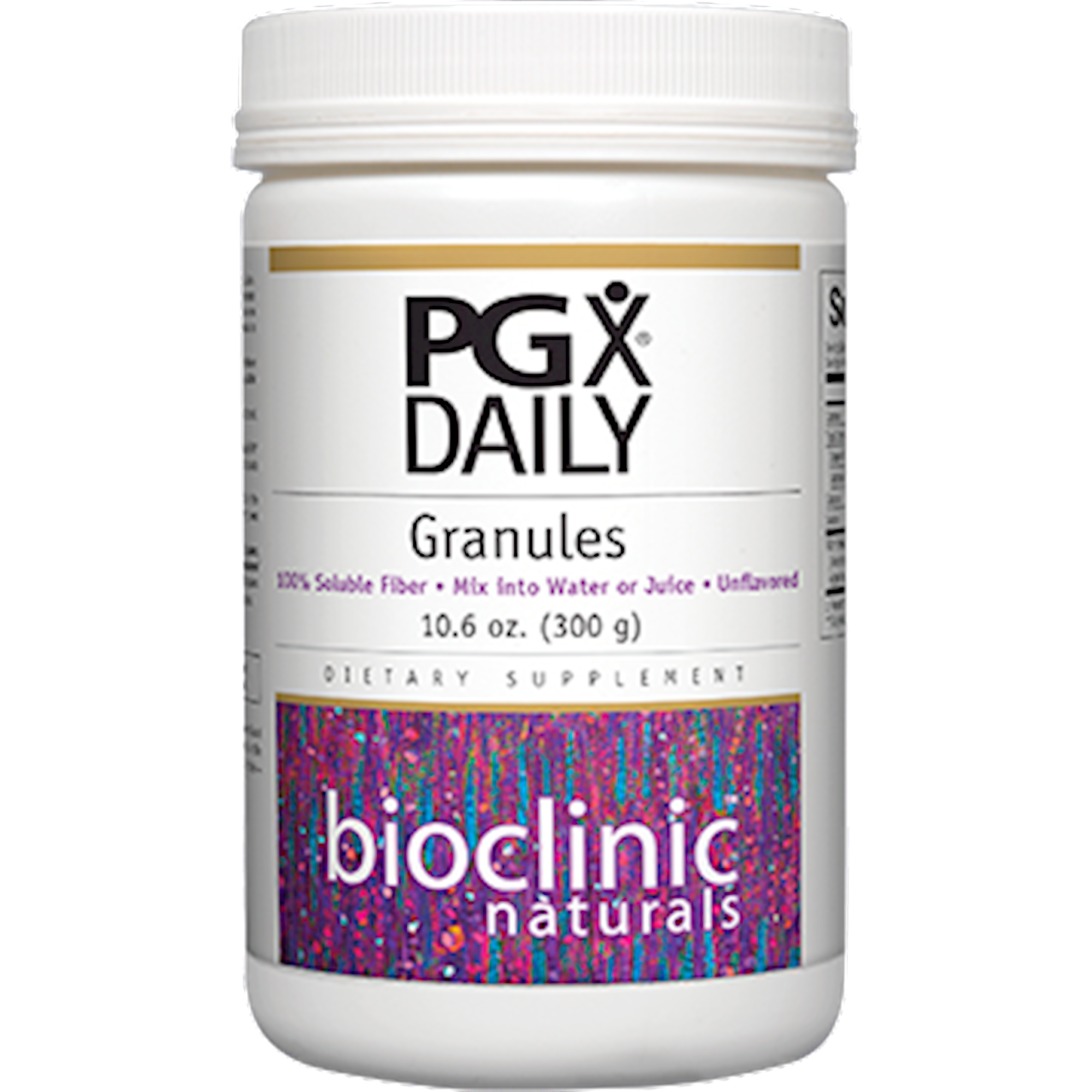 PGX Granules Fiber Unflavored 300 g | BC9203 | Bioclinic Naturals