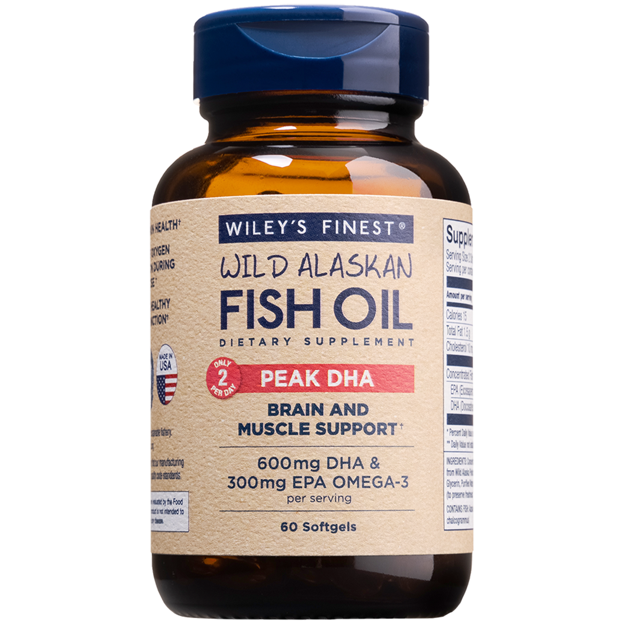 Wild Alaskan Fish Oil - Peak DHA | W04524 | Wiley's Finest