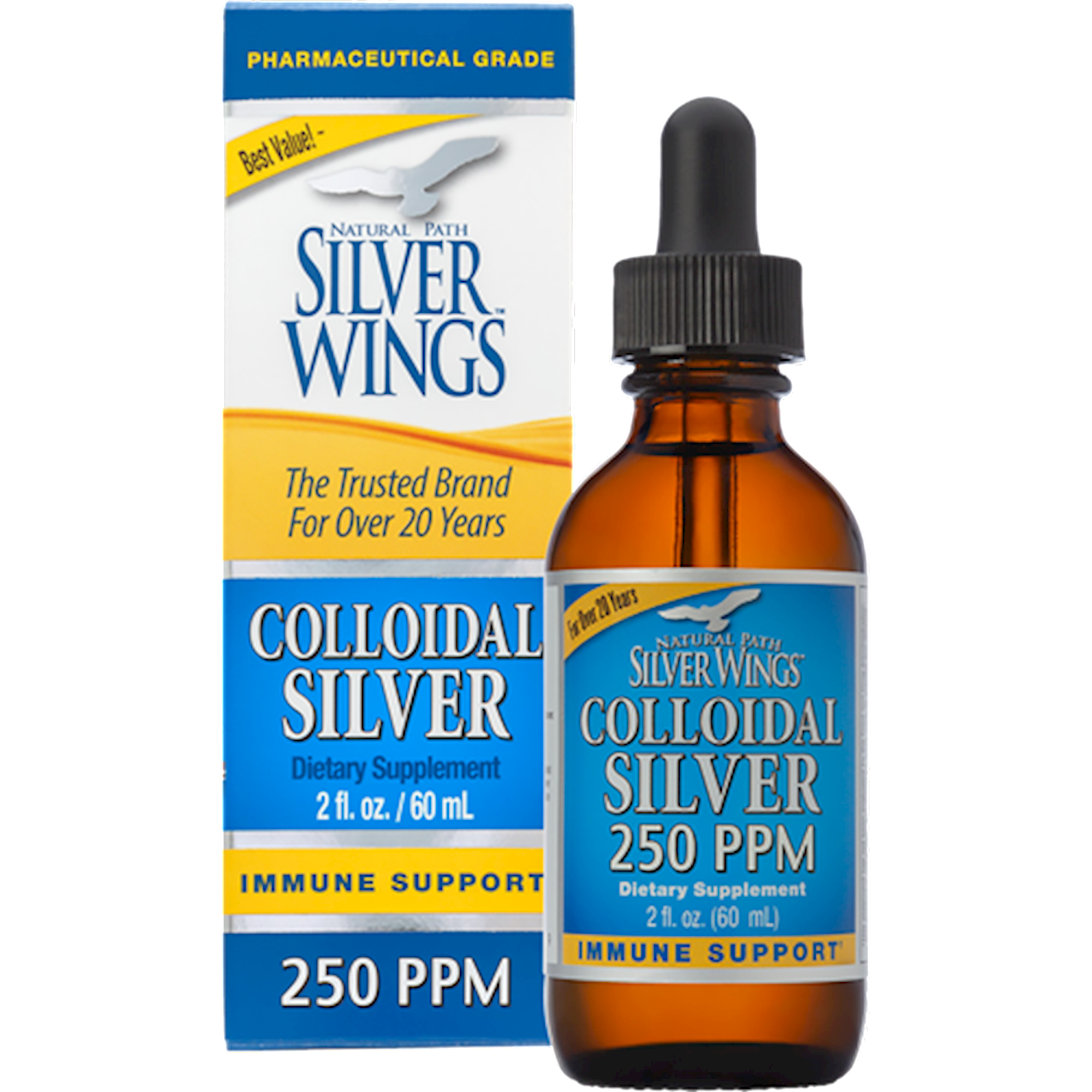 Colloidal Silver 250PPM Dropper | N11115 | Natural Path Silver Wings