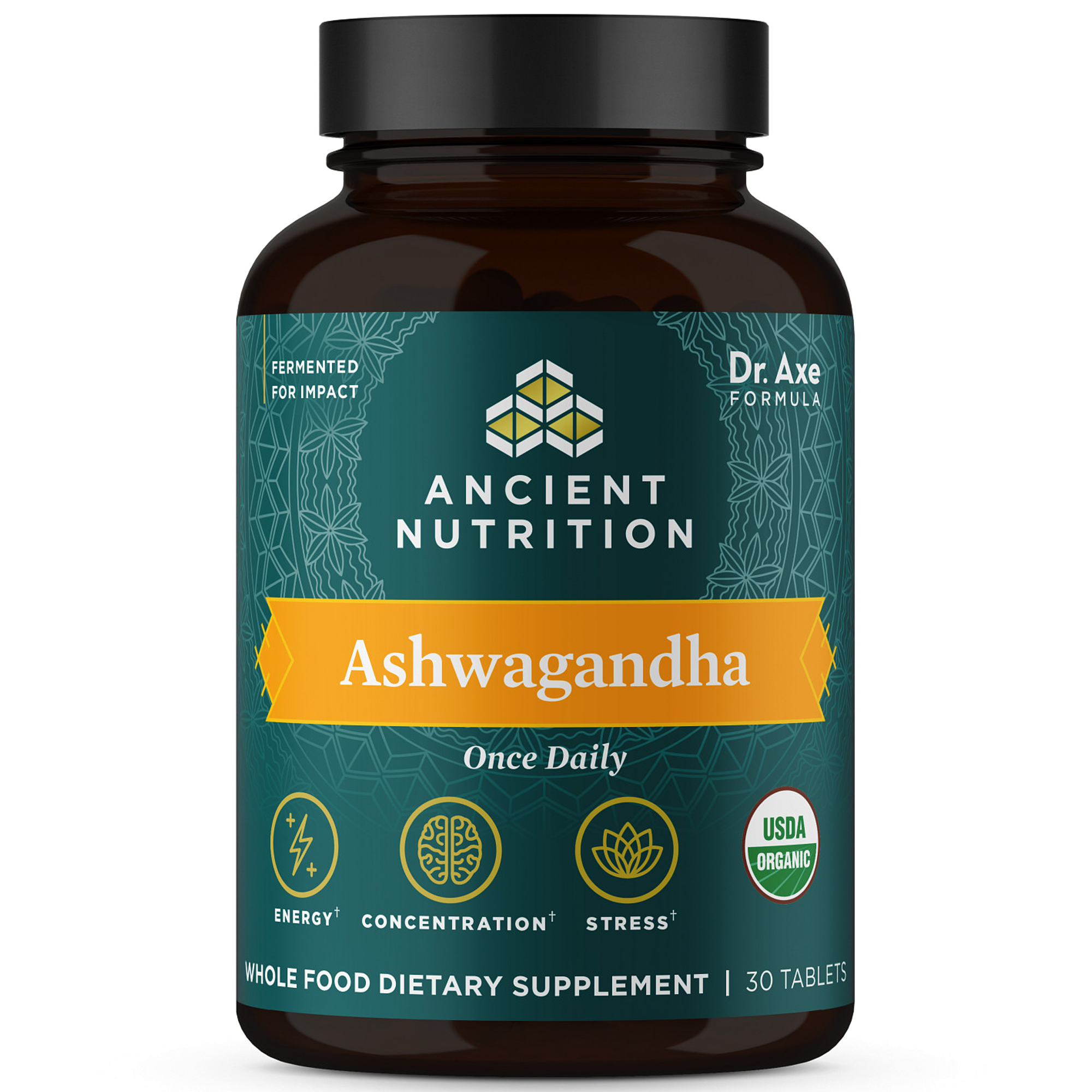 Organic Ashwagandha Tablet 30 Ct | Ancient Nutrition | Curated Wellness